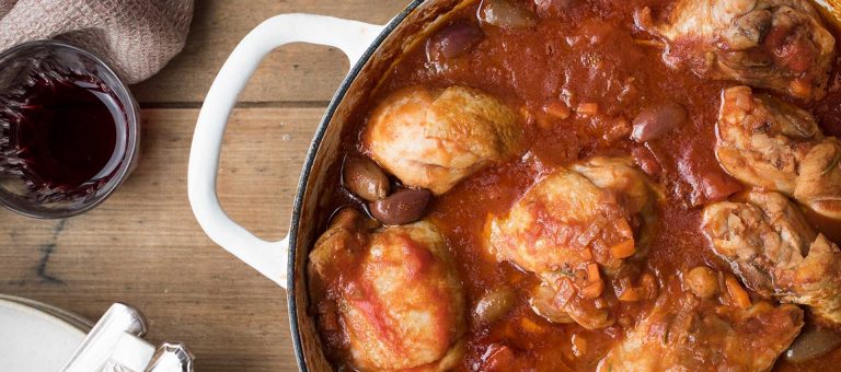 Baked white fish with bread, cherry tomatoes, olives and capers recipe ...